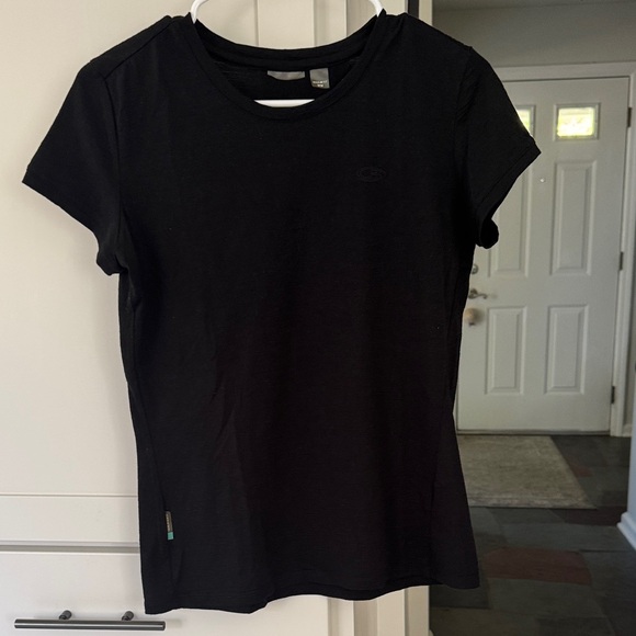Icebreaker | Tops | Icebreaker Black Merino Wool Short Sleeve Womens ...